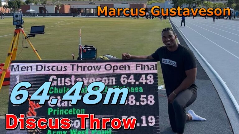 円盤投げMarcus Gustavesonが今季世界ランク7位の64.46mをマーク - 投人の陸上図書館
